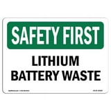 SignMission OS-SF-A-1218-L-10828 12 x 18 in. OSHA Safety First Sign ...