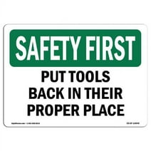 12 x 18 in. OSHA Warning Sign - Wear Proper PPE Handling Chemicals ...