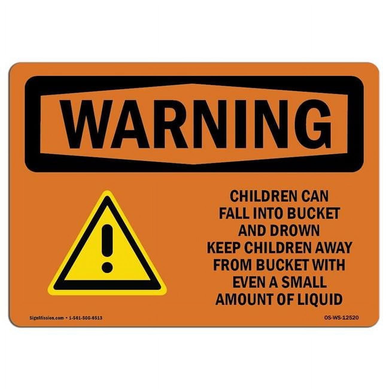 SignMission OS-WS-A-1218-L-12520 12 x 18 in. OSHA Warning Sign ...
