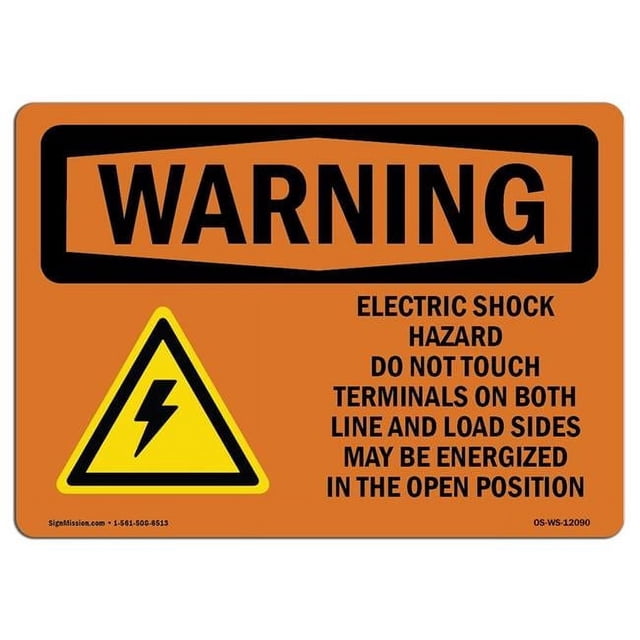 SignMission OS-WS-A-1218-L-12090 12 x 18 in. OSHA Warning Sign ...