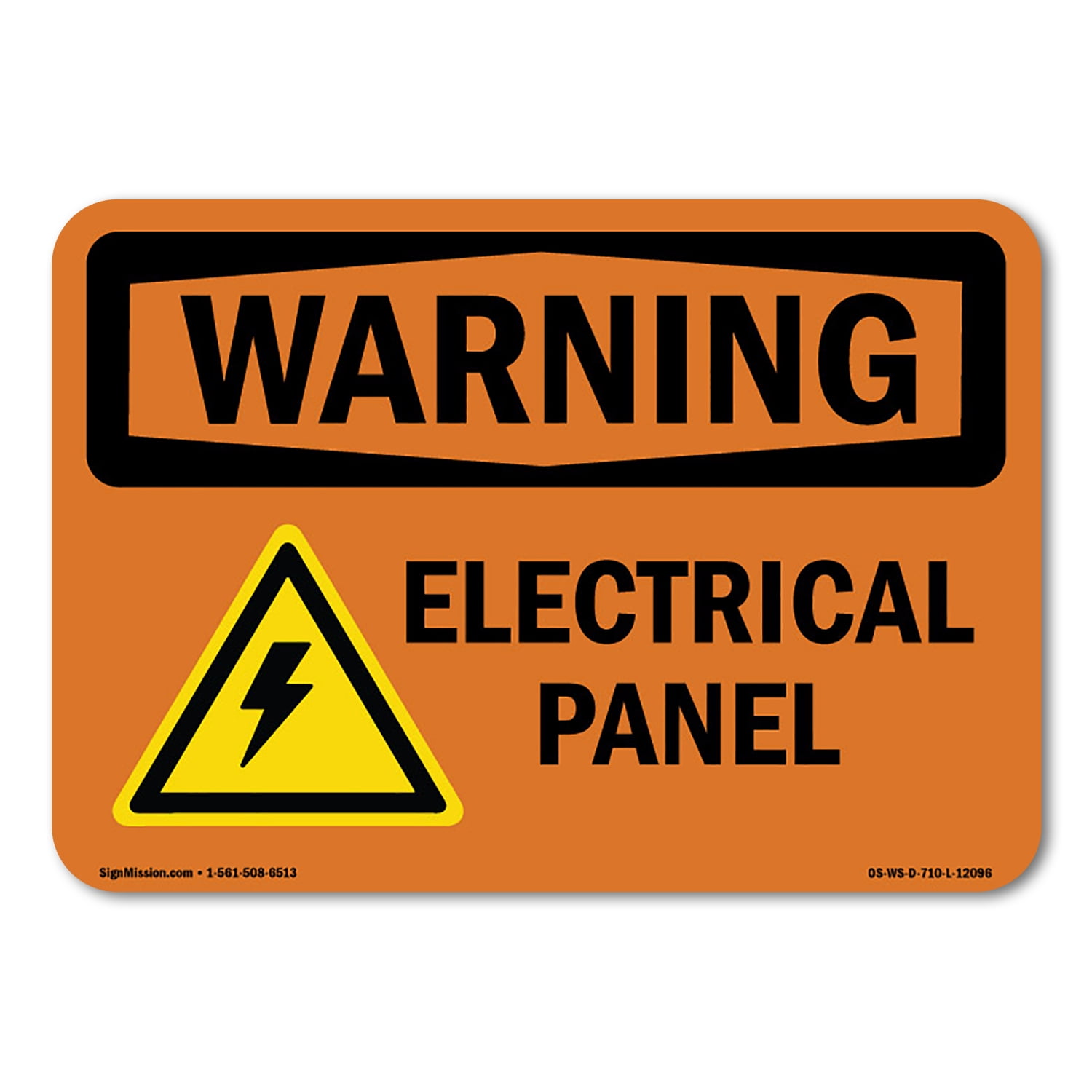 SignMission OS-WS-A-1218-L-12096 12 x 18 in. OSHA Warning Sign ...