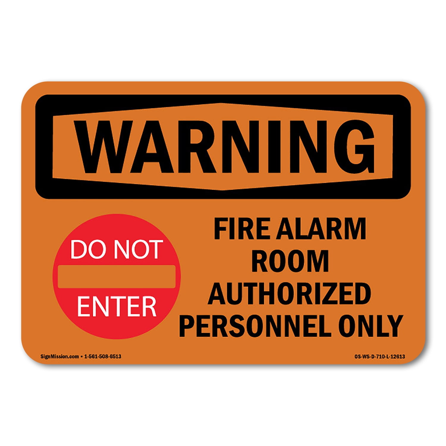 SignMission OS-WS-A-1218-L-12613 12 x 18 in. OSHA Warning Sign - Fire ...