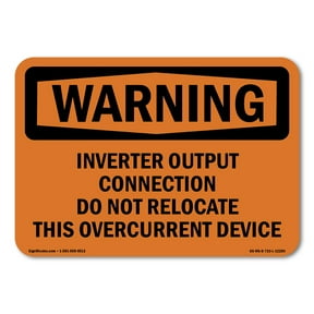 SignMission OSHA Warning Sign, Safety, Durable Aluminum, 18x12 Inches ...