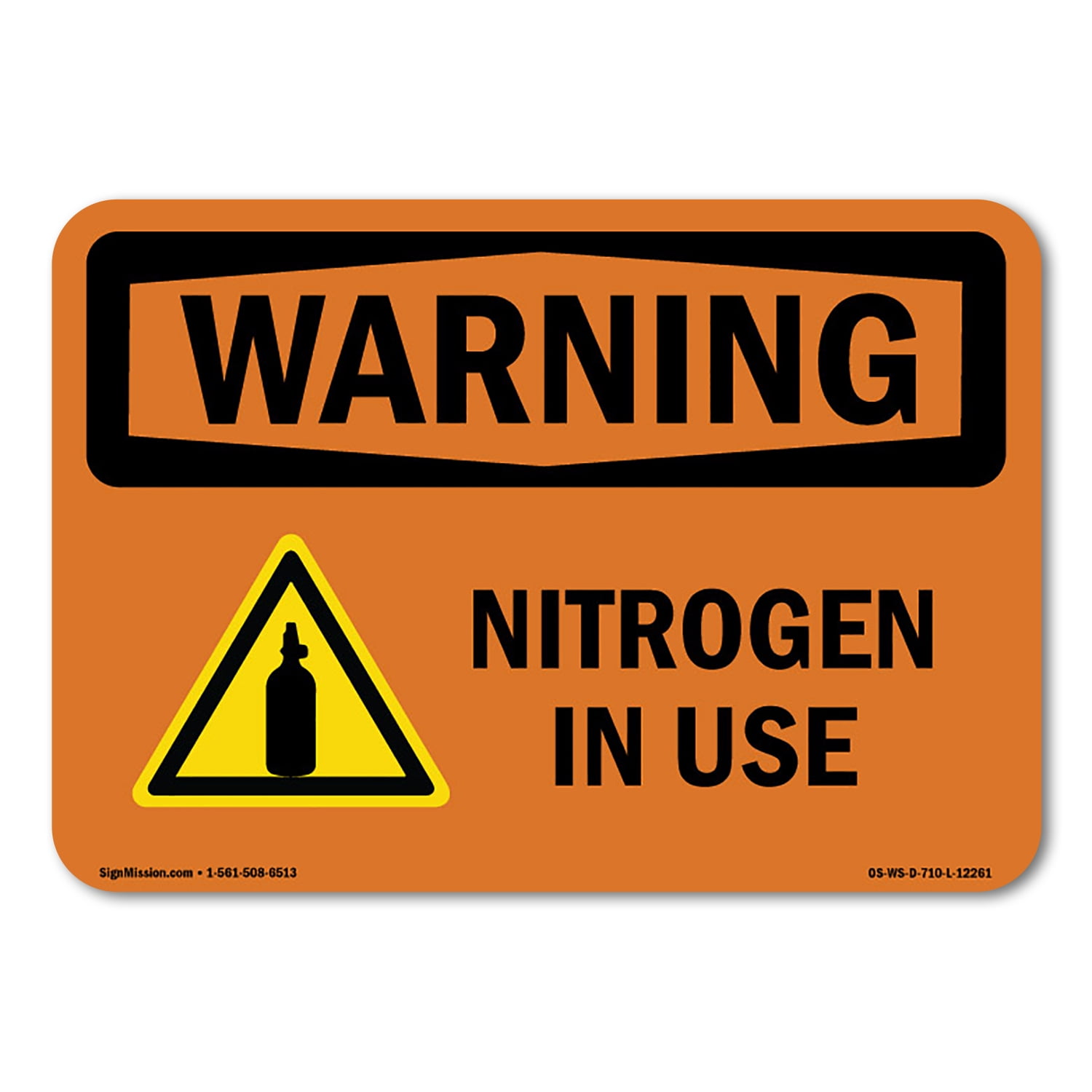 SignMission OS-WS-A-1218-L-12261 12 x 18 in. OSHA Warning Sign ...