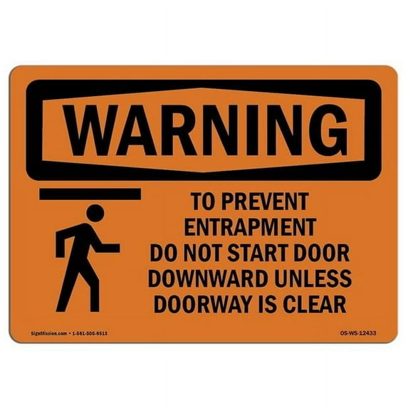 OSHA WARNING Sign - To Prevent Entrapment Do Not With Symbol | Aluminum ...