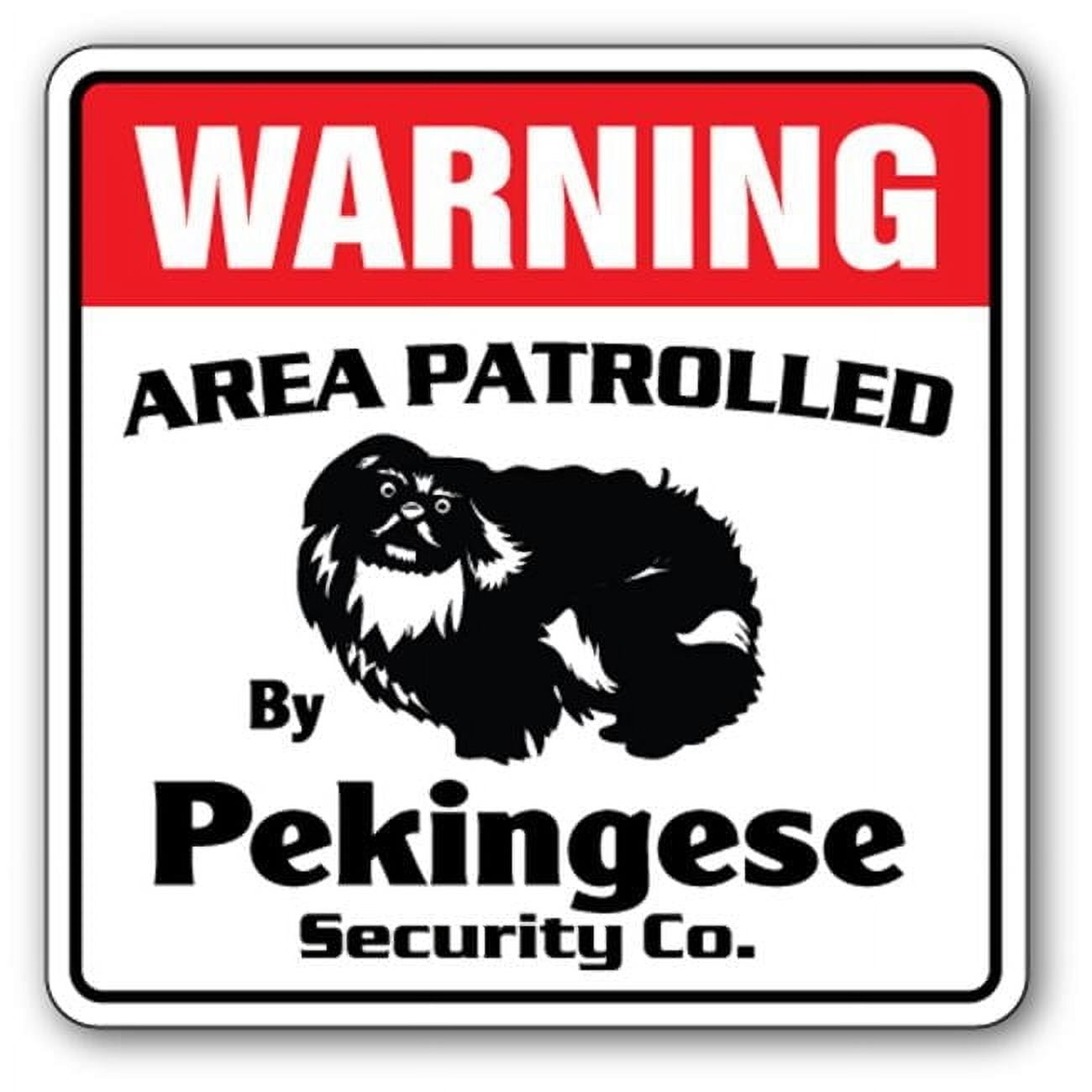 SignMission 12 x 8 in. Area Patrolled Pet Dog Gag Funny Guard Groomer ...