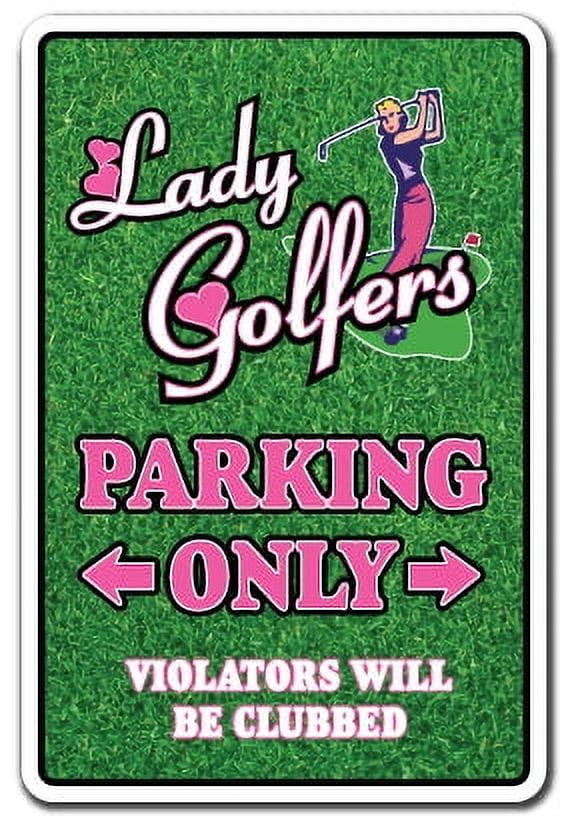 SignMission 12 x 8 in. Decal - Lady Golfers - Golf Club Ball Golfer ...