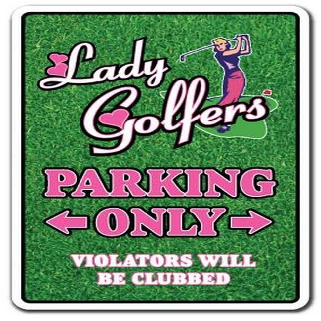 SignMission 12 x 8 in. Decal - Lady Golfers - Golf Club Ball Golfer ...