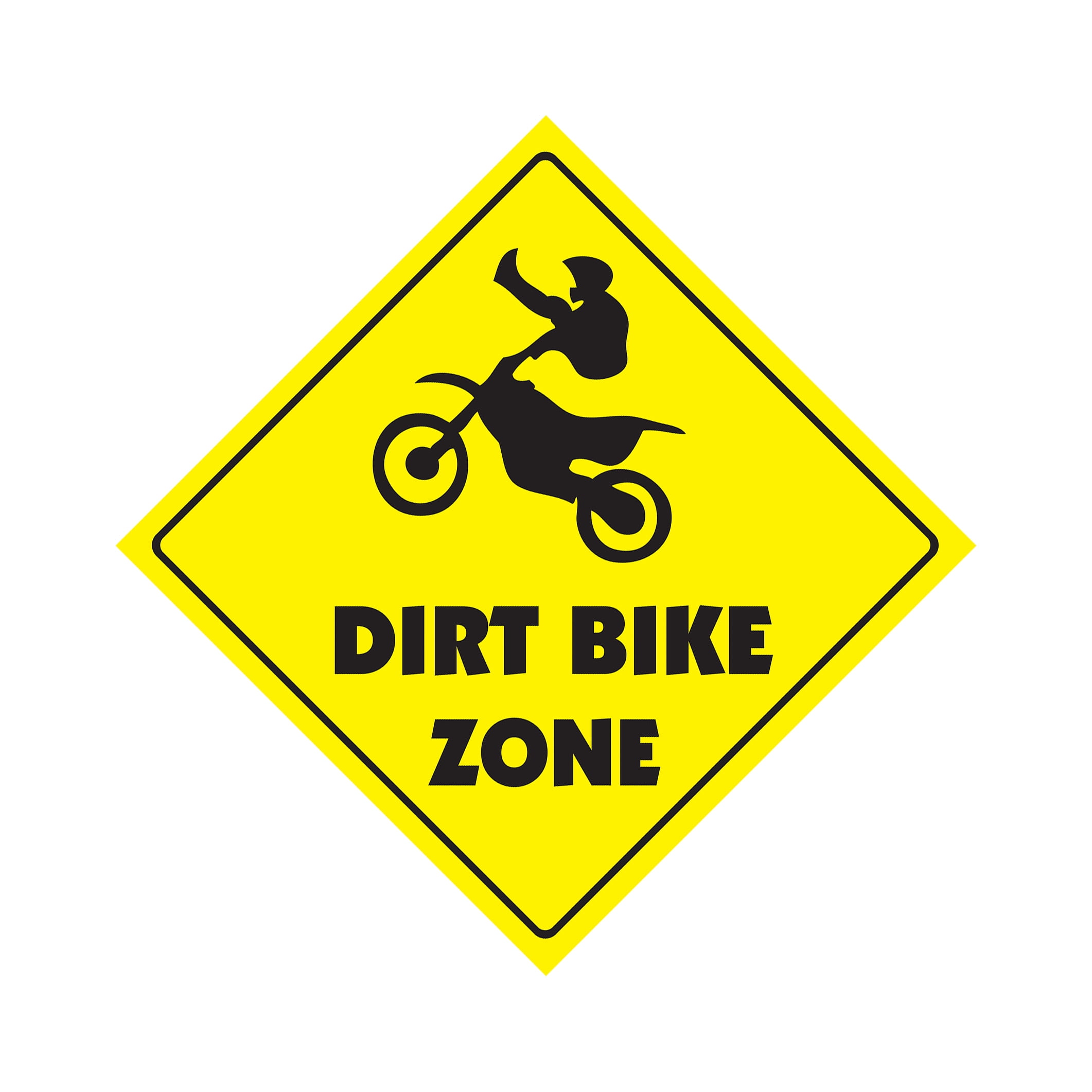 SignMission X-14-DIRT BIKE 14 x 14 in. Dirt Bike Crossing Zone Xing ...
