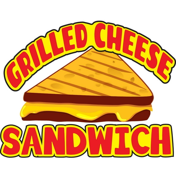 SignMission 16 in. Grilled Cheese Sandwich Concession Decal Sign with ...
