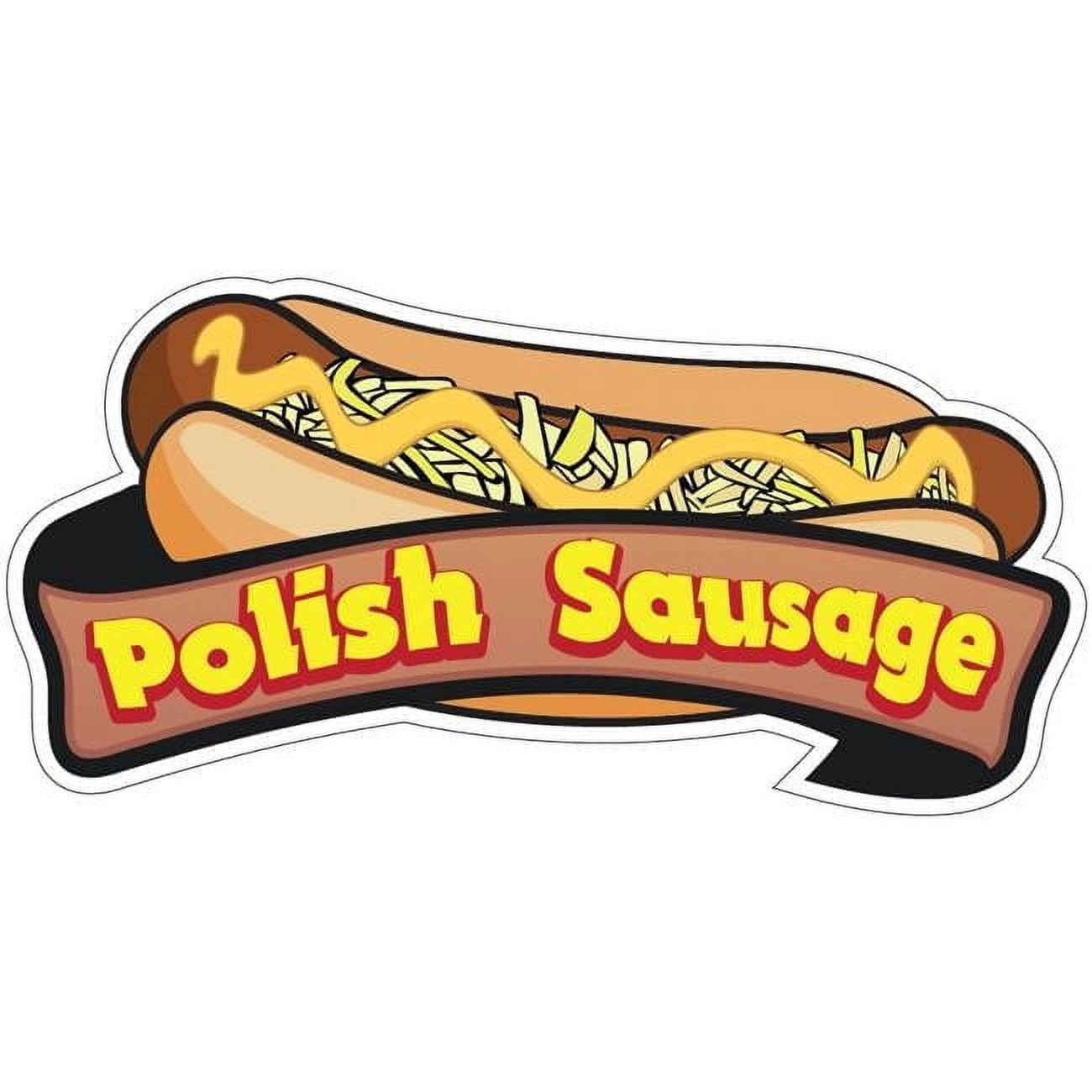 SignMission 16 in. Polish Sausage Decal Concession Stand Food Truck ...
