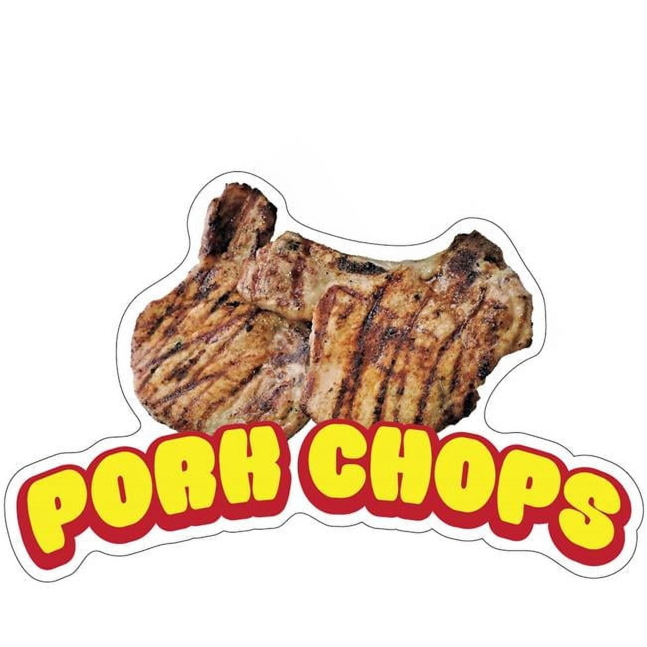 SignMission 16 in. Pork Chops Decal Concession Stand Food Truck Sticker ...