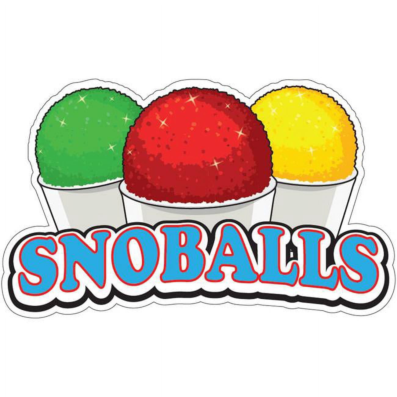 SignMission 16 in. Snoballs Decal Concession Stand Food Truck Sticker ...