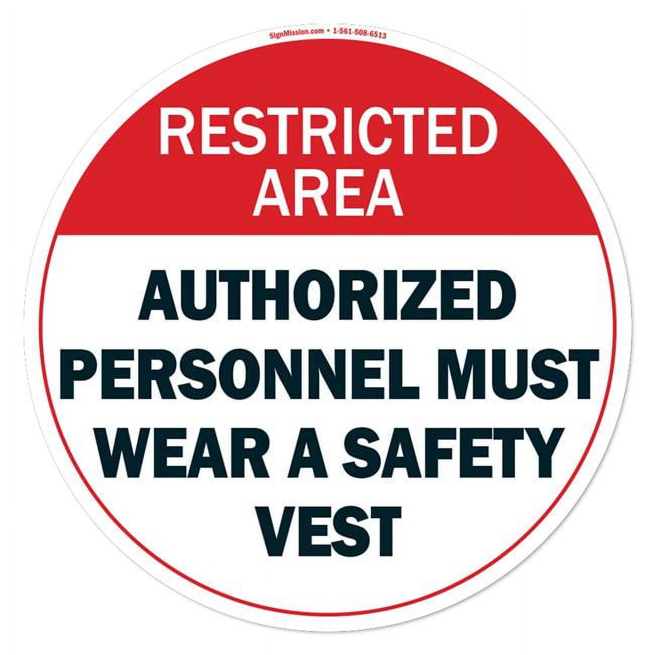 SignMission 16 x 16 in. Non-Slip Circle Vinyl Floor Decal - Authorized ...