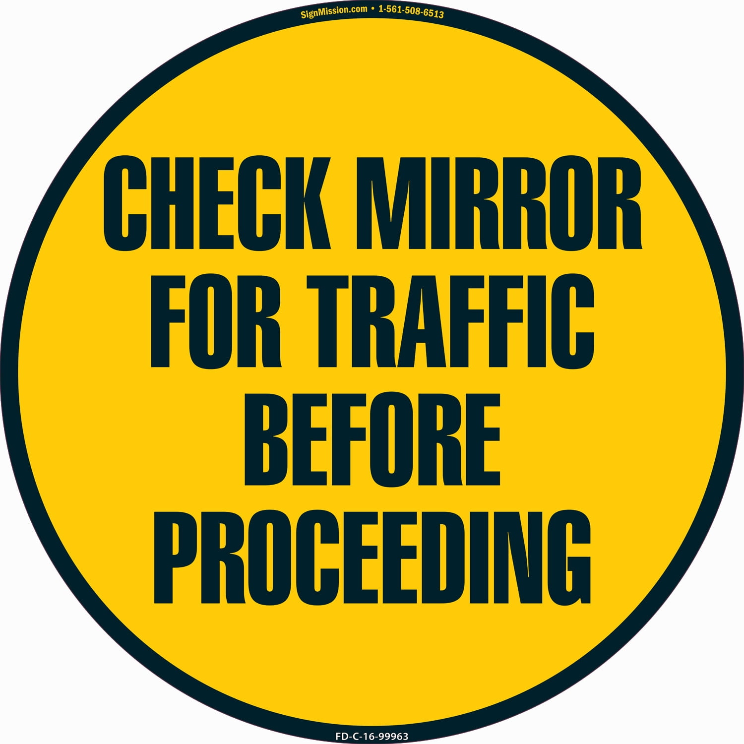 Check Mirror For Traffic Non-Slip Floor Marker | 12 Pack of 16" Circle ...