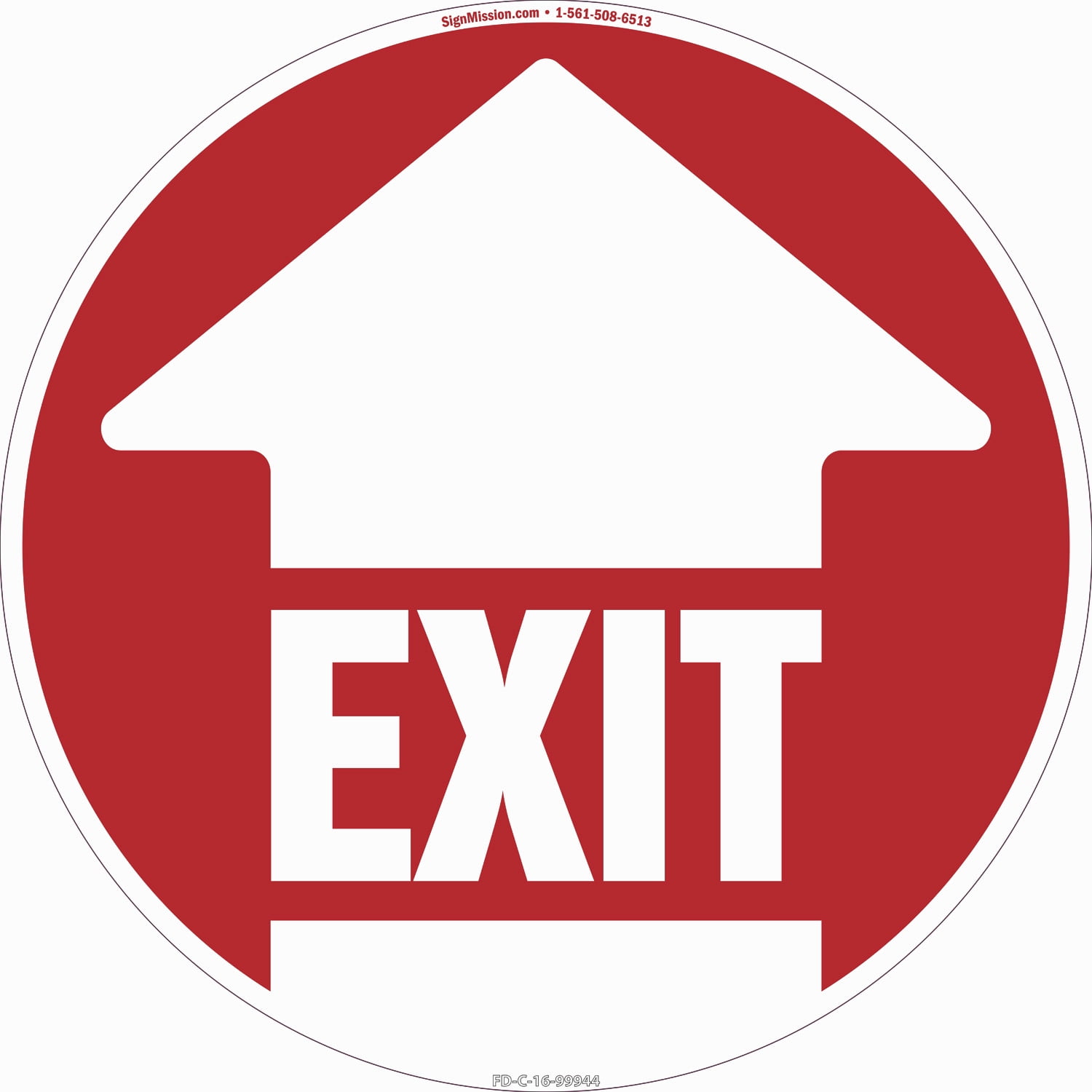 Exit Non-Slip Floor Marker | 3 Pack of 16" Circle Vinyl Decal | Protect ...