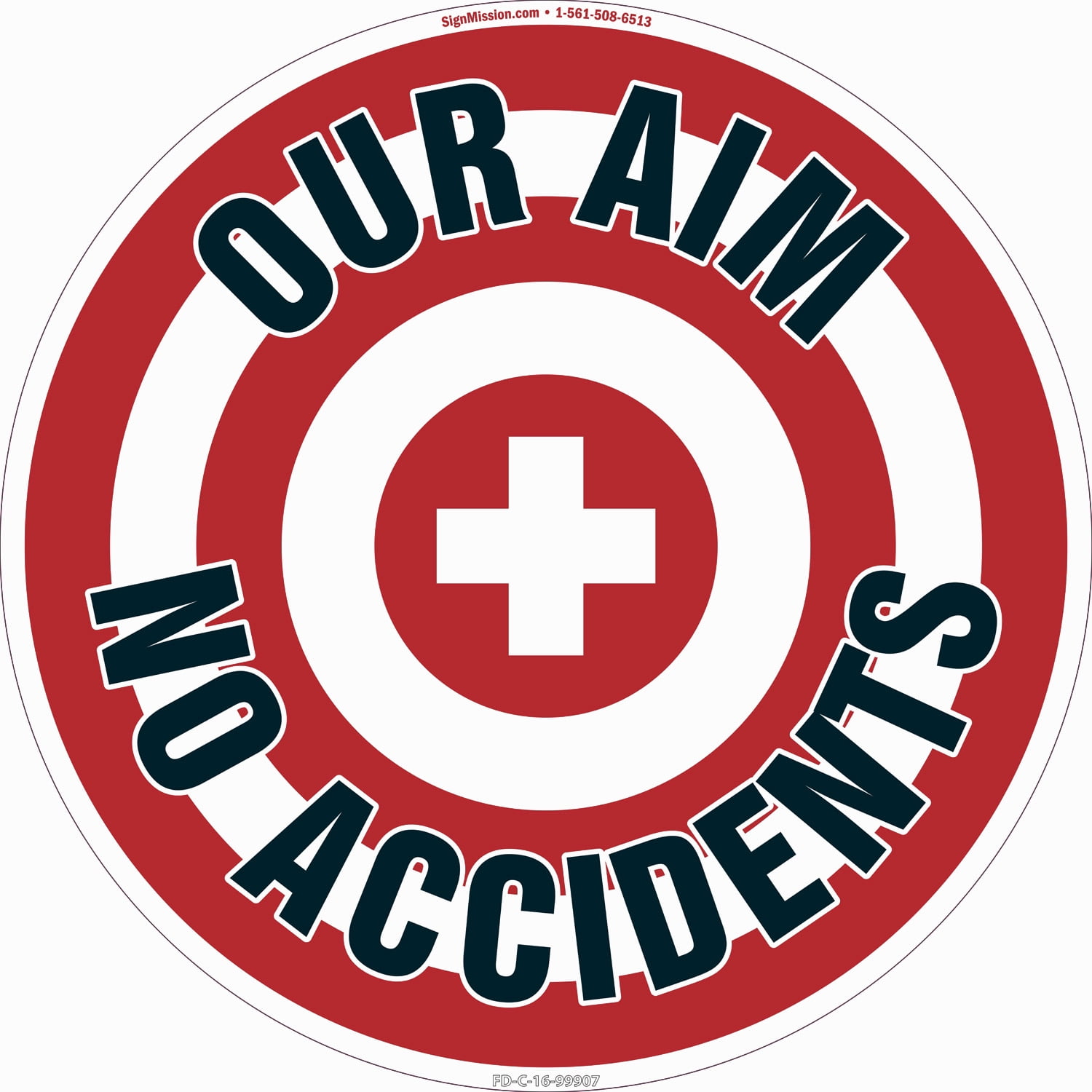 Our Aim No Accidents Non-Slip Floor Marker | 12 Pack of 16" Circle ...