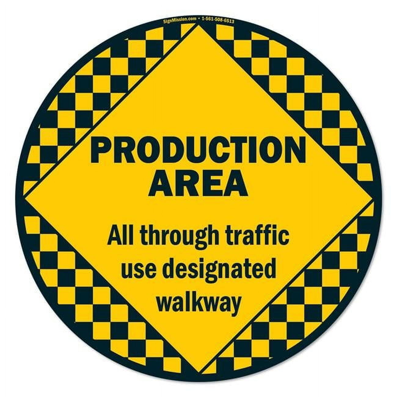 SignMission 16 x 16 in. Non-Slip Circle Vinyl Floor Decal - Production ...