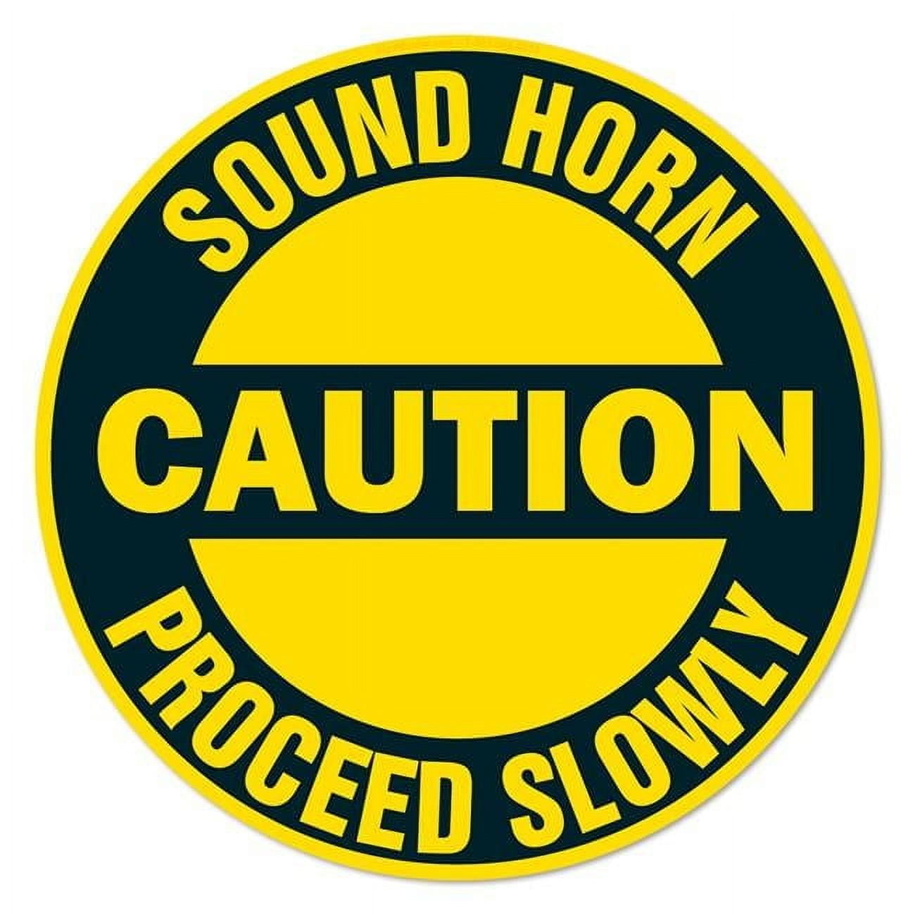 SignMission 16 x 16 in. Non-Slip Circle Vinyl Floor Decal - Sound Horn ...