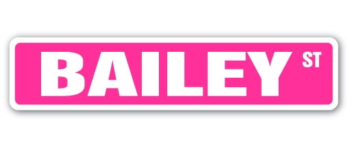 BAILEY Street Sign Childrens Name Room Sign | Indoor/Outdoor | 18" Wide ...
