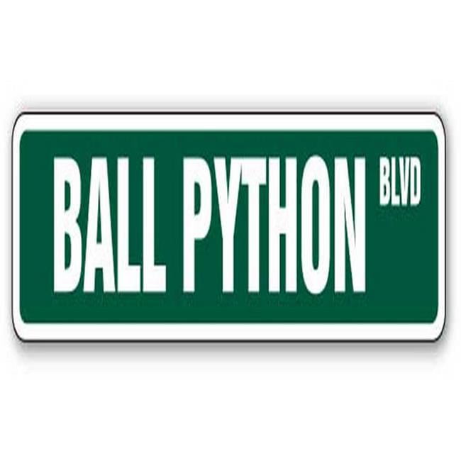 SignMission 18 in. Ball Python Street Sign Decal - Snake Reptile Decals ...