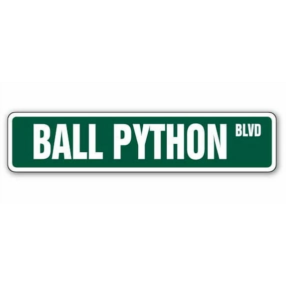 SignMission 18 in. Ball Python Street Sign Decal - Snake Reptile Decals Boa Lover - Walmart.com