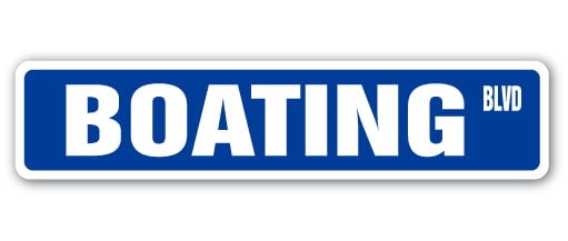 SignMission SS-BOATING 18 in. Boating Street Sign - Speed Motorboat ...