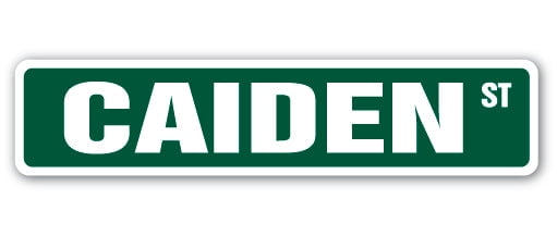 CAIDEN Street Sign Childrens Name Room Sign | Indoor/Outdoor | 18" Wide ...