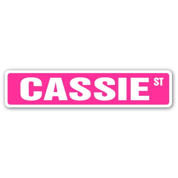 CASSIE Street Sign Childrens Name Room Sign | Indoor/Outdoor | 18" Wide ...