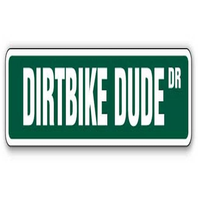 SignMission 18 in. Dirtbike Dude Street Sign Decal - Motocross Dirt ...