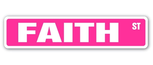 FAITH Street Sign Childrens Name Room Sign | Indoor/Outdoor | 18" Wide ...
