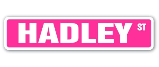 HADLEY Street Sign Childrens Name Room Sign | Indoor/Outdoor | 18" Wide ...