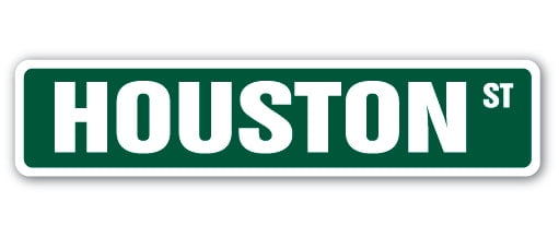 HOUSTON Street Sign Childrens Name Room Sign | Indoor/Outdoor | 18 ...