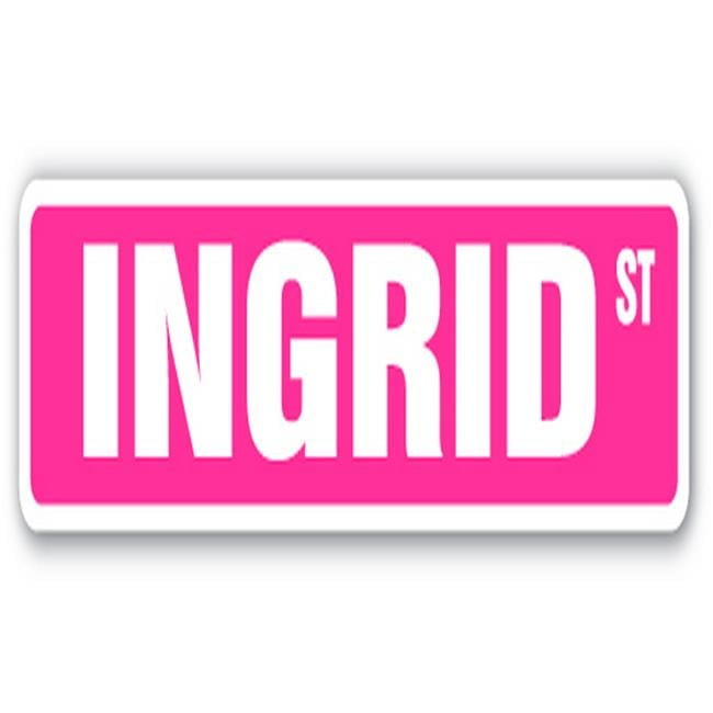 INGRID Street Sign Childrens Name Room Sign | Indoor/Outdoor | 18" Wide ...