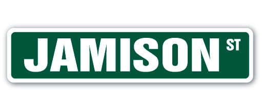 JAMISON Street Sign Childrens Name Room Sign | Indoor/Outdoor | 18 ...