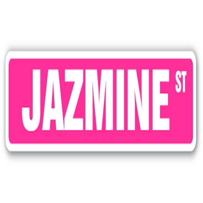 JAZMINE Street Sign Childrens Name Room Sign | Indoor/Outdoor | 18 ...