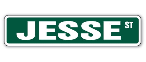 JESSE Street Sign Childrens Name Room Sign | Indoor/Outdoor | 18" Wide ...