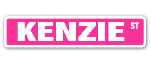 KENZIE Street Sign Childrens Name Room Sign | Indoor/Outdoor | 18" Wide ...