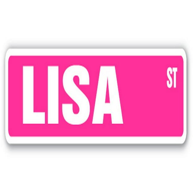 SignMission 18 in. Lisa Street Childrens Name Room Sign - Walmart.com