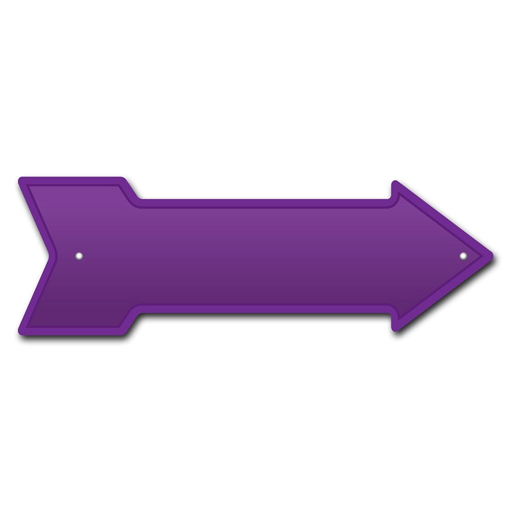 SignMission P-ARROW-999654 18 in. Purple Arrow Sign - Walmart.com