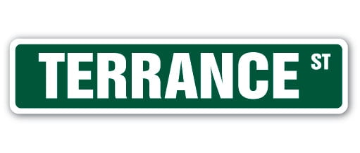 TERRANCE Street Sign Childrens Name Room Sign | Indoor/Outdoor | 18 ...