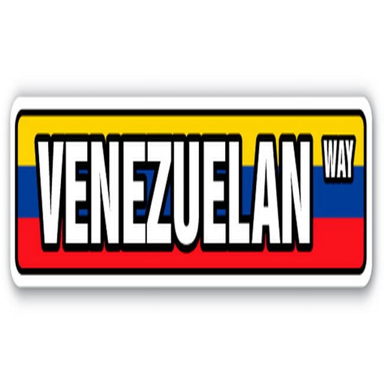 SignMission 18 in. Venezuelan Flag Street Sign - Venezuela National ...