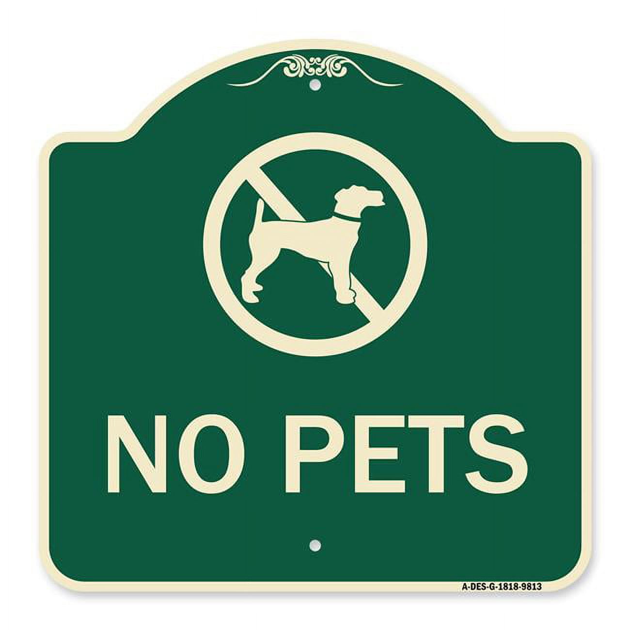 SignMission 18 x 18 in. Designer Series Sign - No Pets - Walmart.com