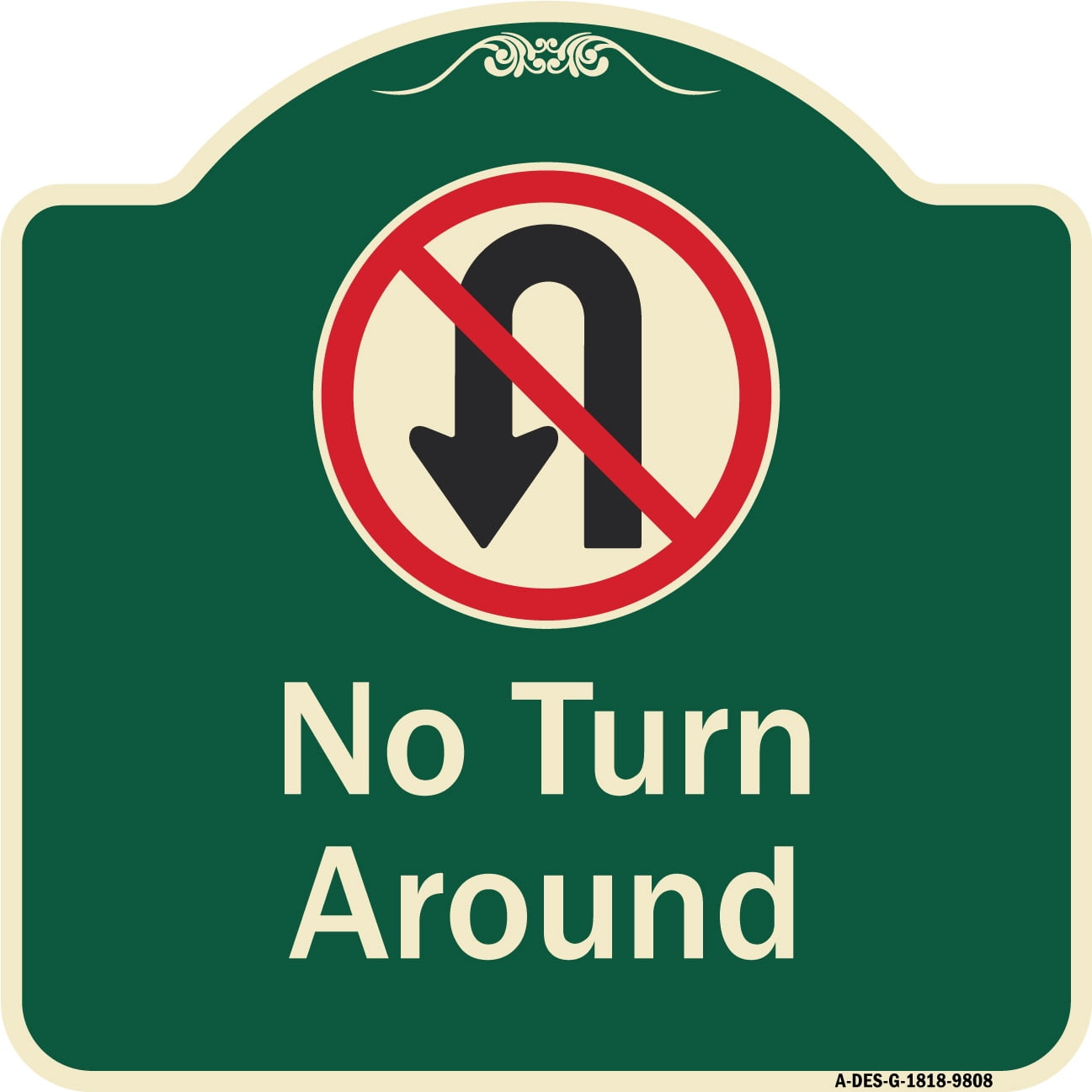 SignMission A-DES-G-1818-9808 18 x 18 in. Designer Series Sign - No ...