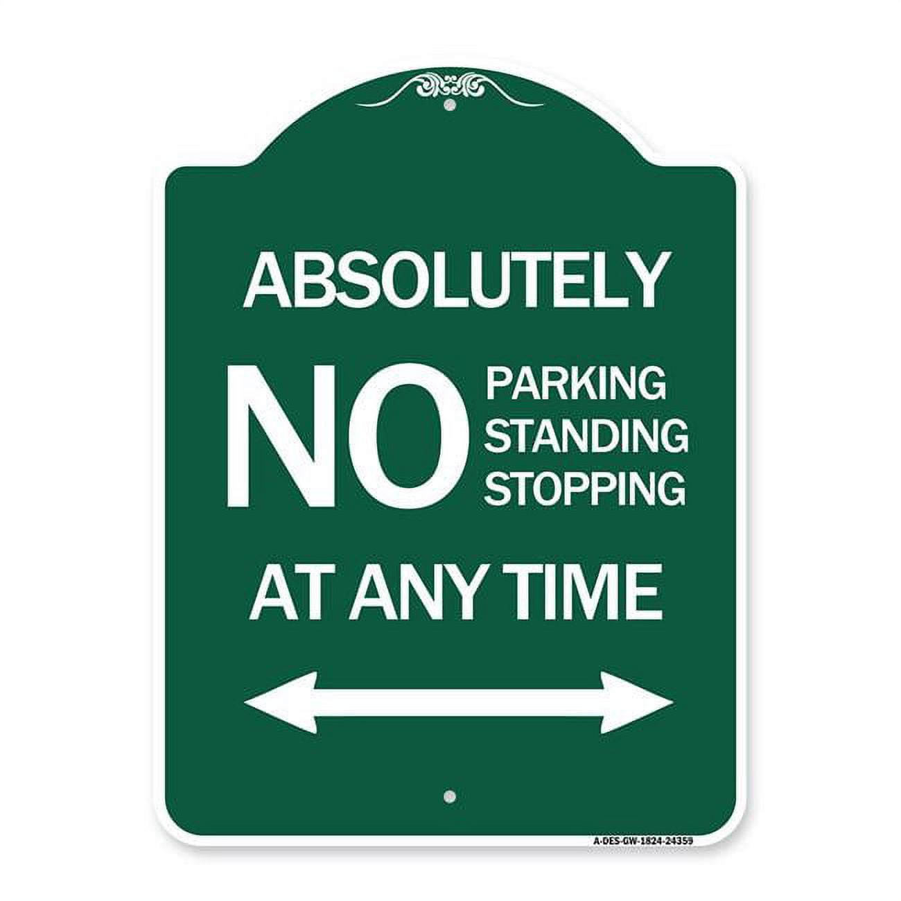 SignMission 18 x 24 in. Designer Series Sign - Absolutely No Parking ...