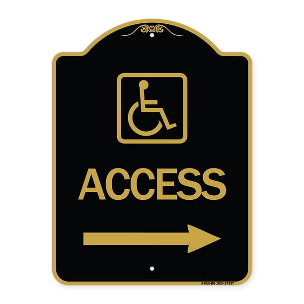 SignMission 18 x 24 in. Designer Series Sign - Access with Updated Isa ...
