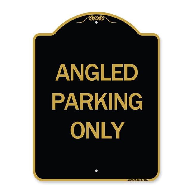 SignMission 18 x 24 in. Designer Series Sign - Angle Parking Only ...