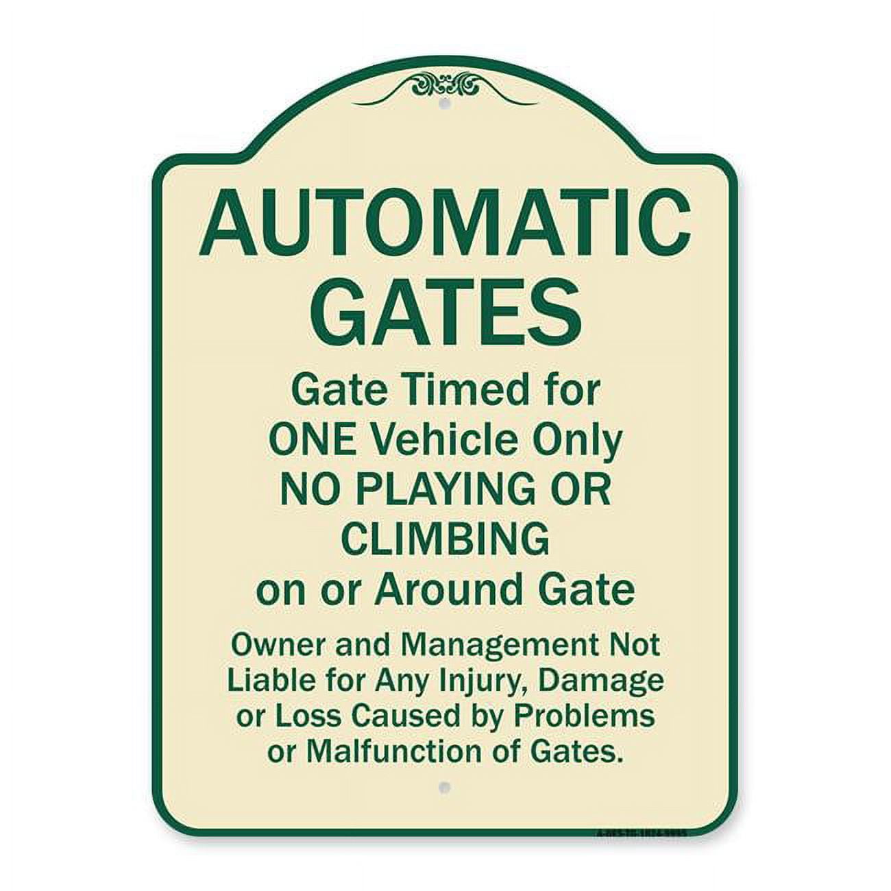 SignMission 18 x 24 in. Designer Series Sign - Automatic Gates Gate ...
