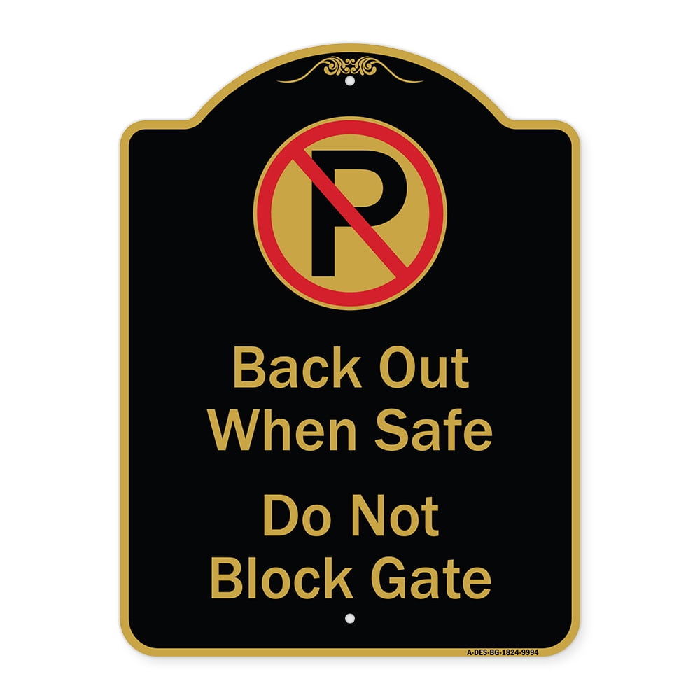 SignMission A-DES-BG-1824-9994 18 x 24 in. Designer Series Sign - Back ...