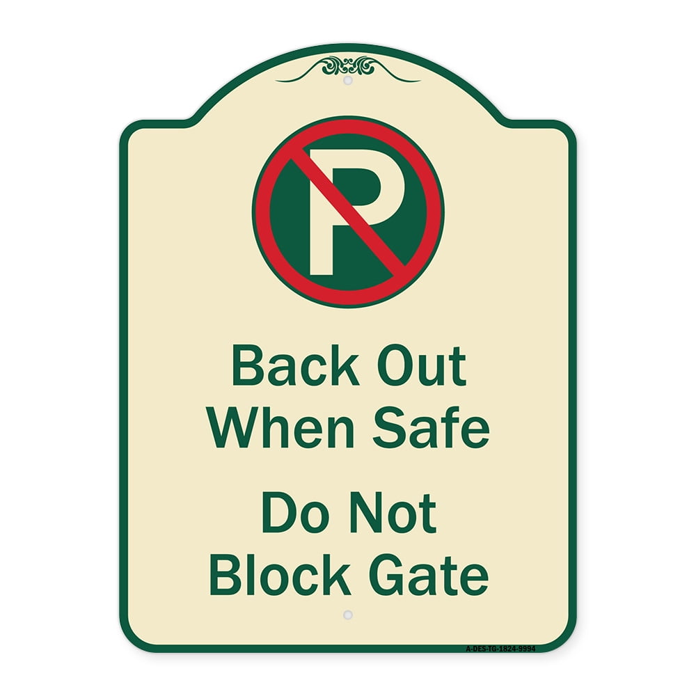 SignMission A-DES-TG-1824-9994 18 x 24 in. Designer Series Sign - Back ...